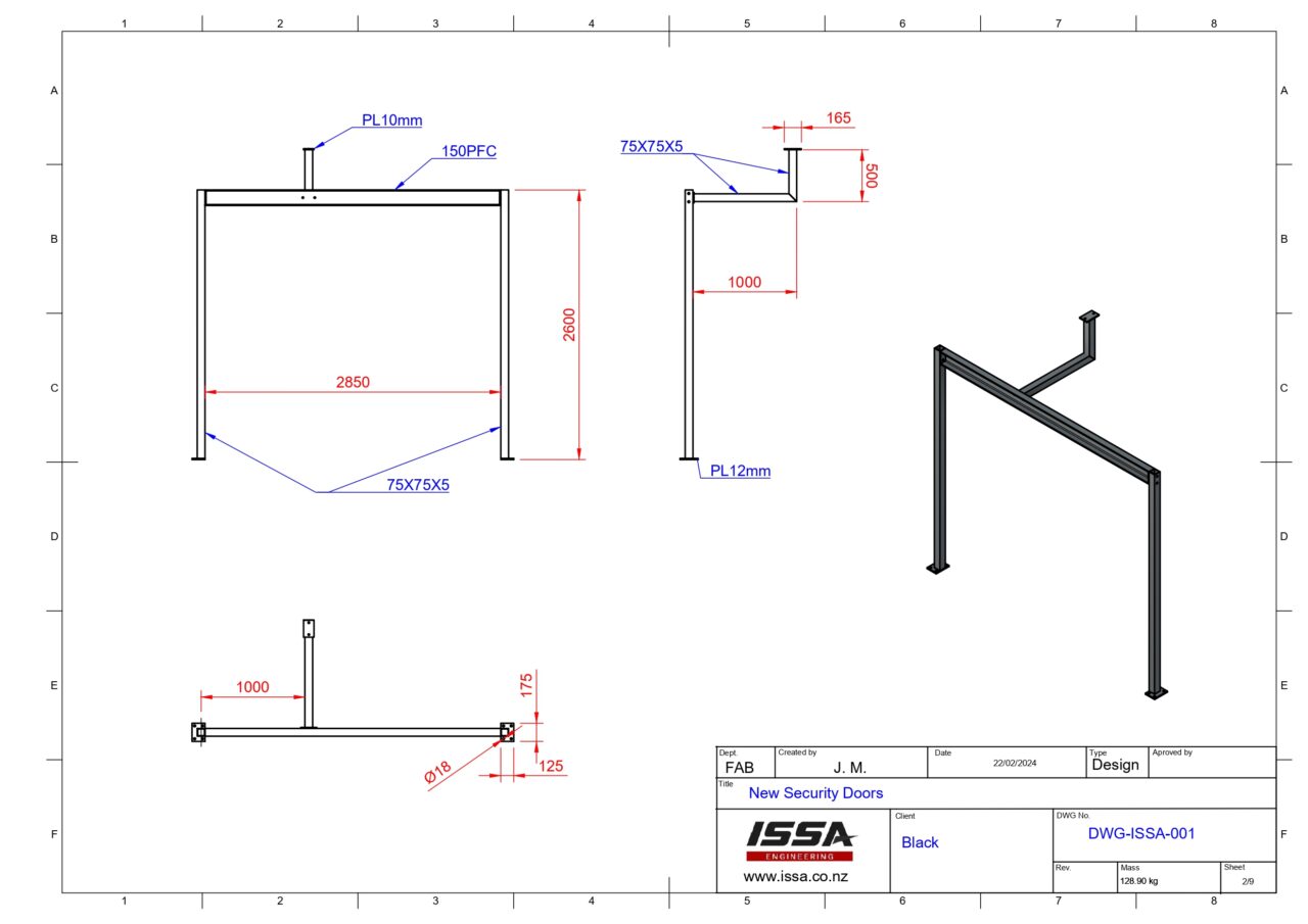 Black Interiors - NZX Building Portal Frame - Issa Engineering